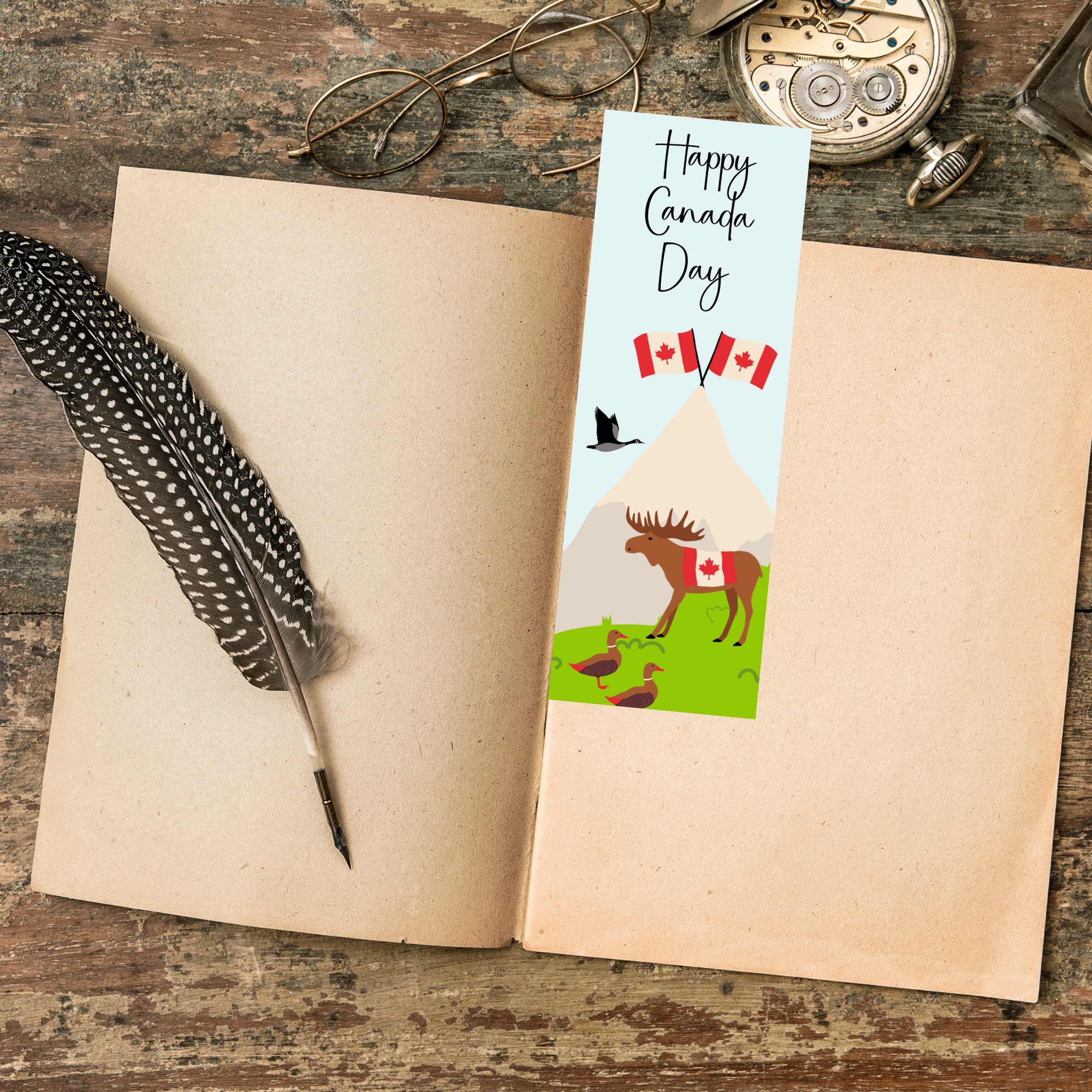 Canada Day July 1 Printable Bookmarks, Digital Download - Etsy