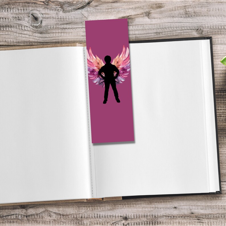 Angel Printable Bookmarks Shadow Angel Themed Bookmarks - Etsy