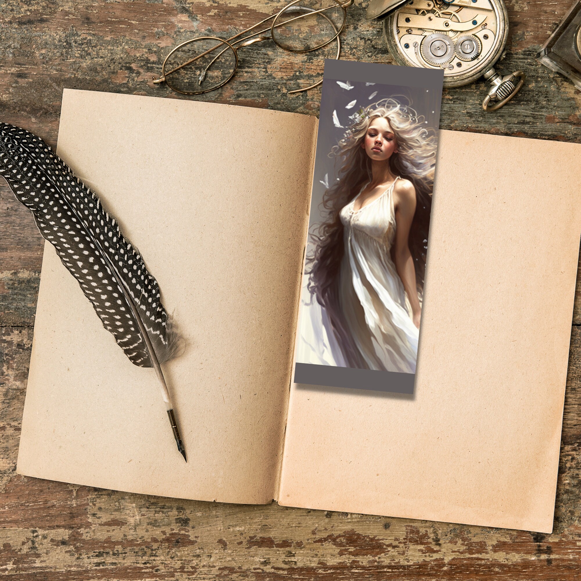 Angel Printable Bookmarks, Whimsical Angelic Themed Bookmarks, Guardian ...