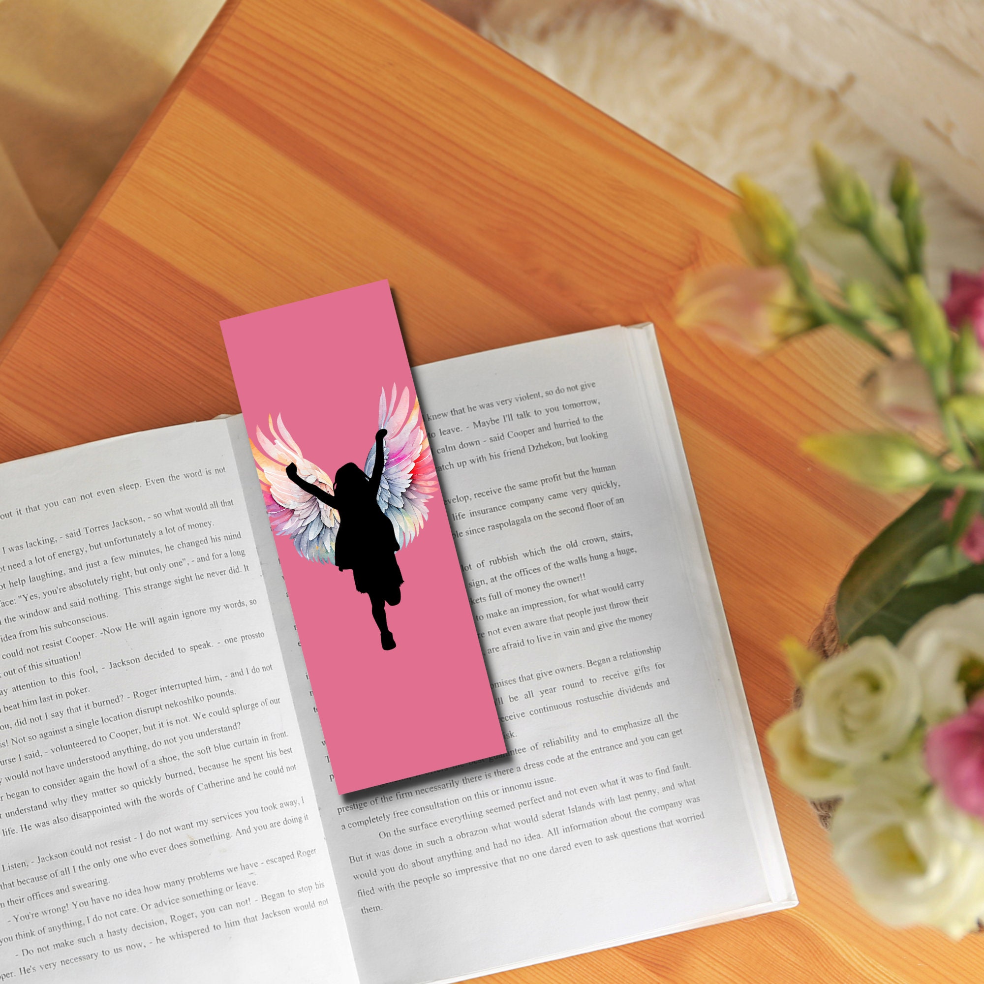 Angel Printable Bookmarks, Shadow Angel Themed Bookmarks, Printable ...