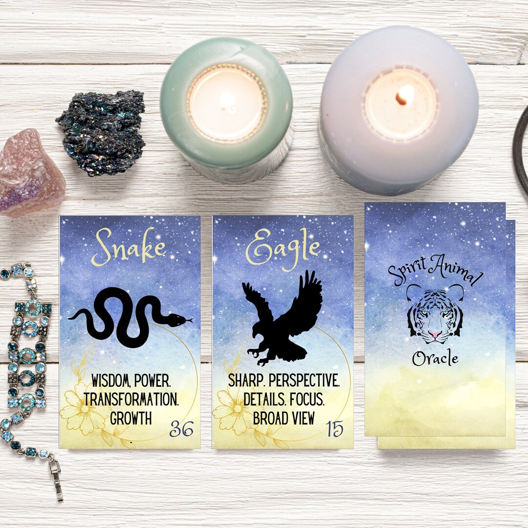 Spirit Animal Oracle Deck Printable Animal Tarot Cards - Etsy
