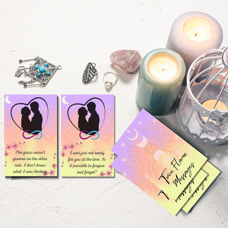 Twin Flame Oracle Cards Printable, Twin Flame Gift, Twin Flame Reading ...