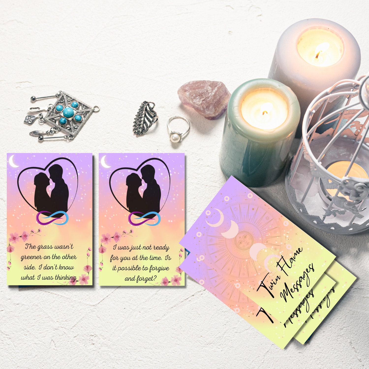 Twin Flame Oracle Cards Printable, Twin Flame Gift, Twin Flame Reading ...