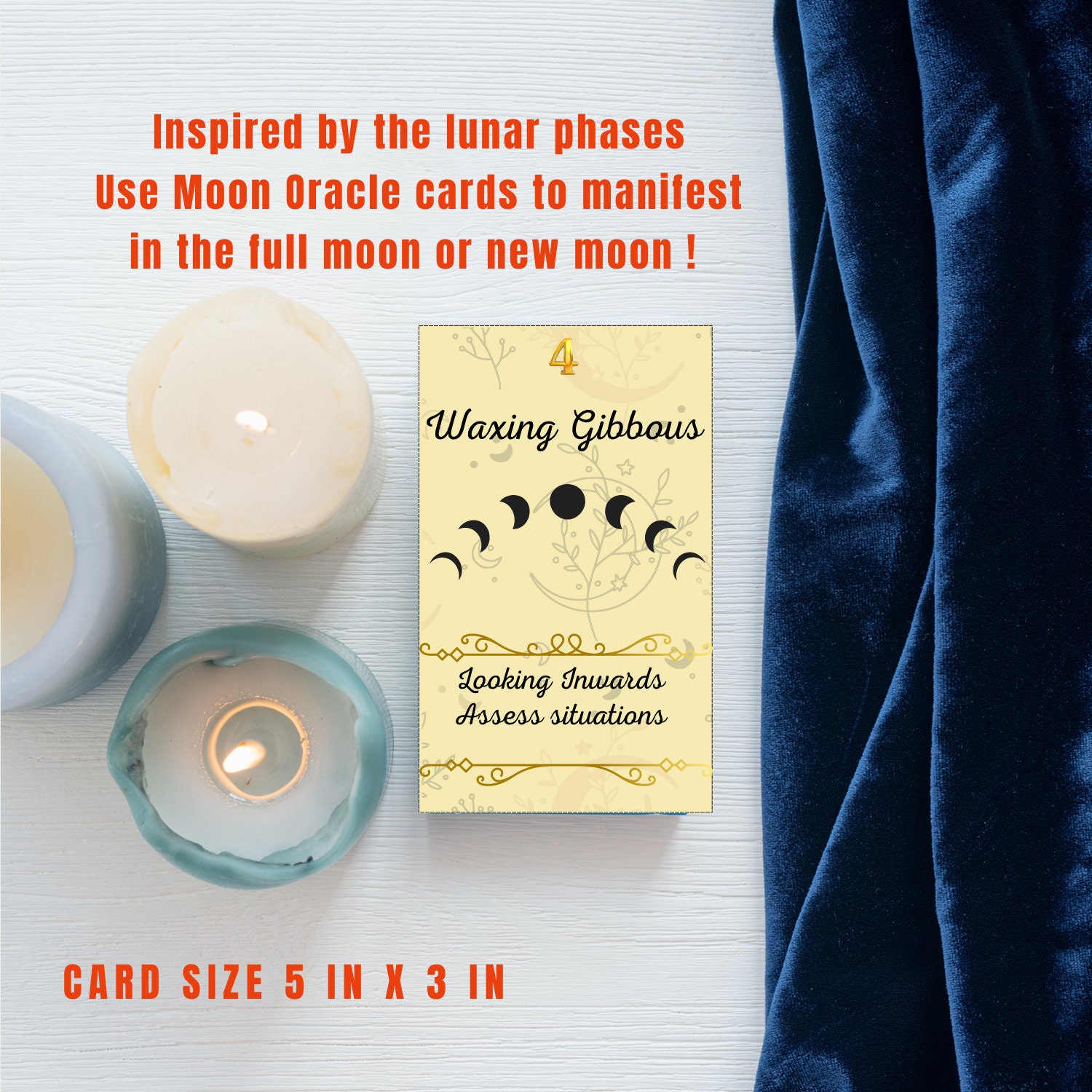 Moon Oracle Deck Printable Goddess Oracle Deck Full Moon Etsy