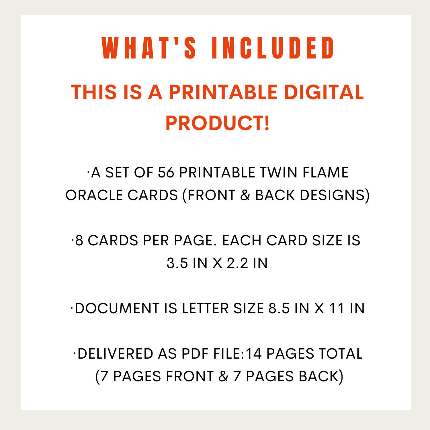 Twin Flame Oracle Cards Printable, Twin Flame Gift, Twin Flame Reading ...