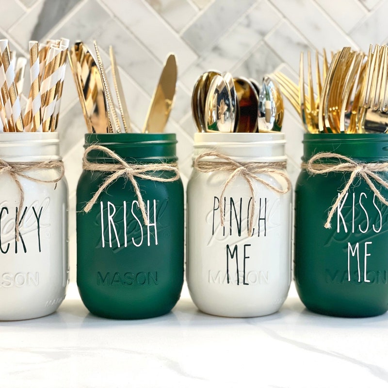 St Patricks Day Jar - Etsy