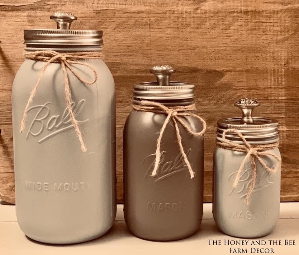 Mason Jar Canister Set - Etsy