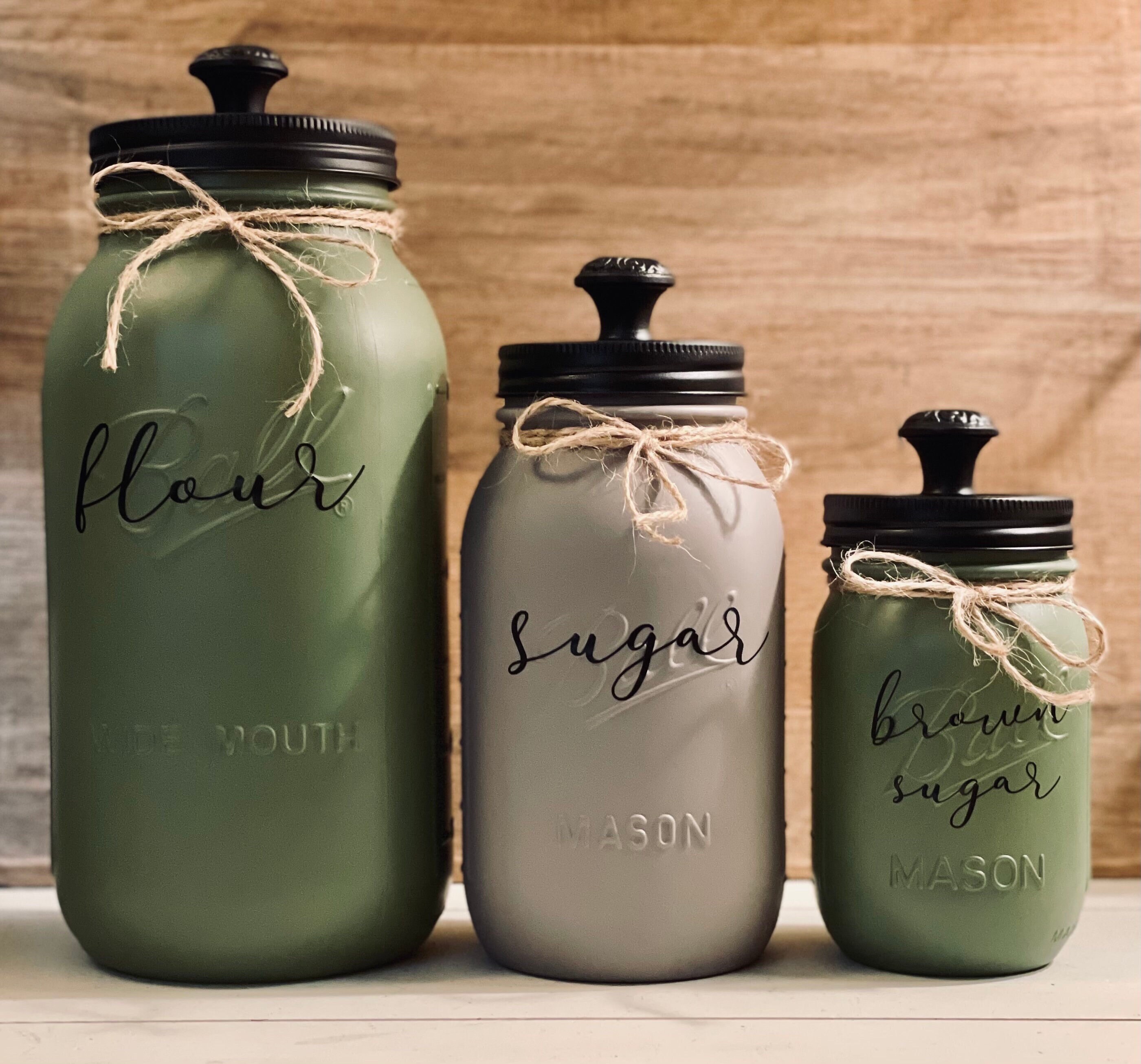 Mason Jar Canister Set - Etsy