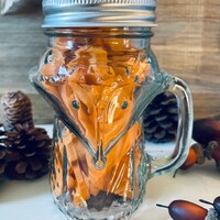 Orange Fox Jar, Fox Pottery Container, Handmade Sugar Bowl With Lid ...