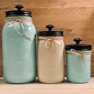 Mason Jar Canister Set - Etsy