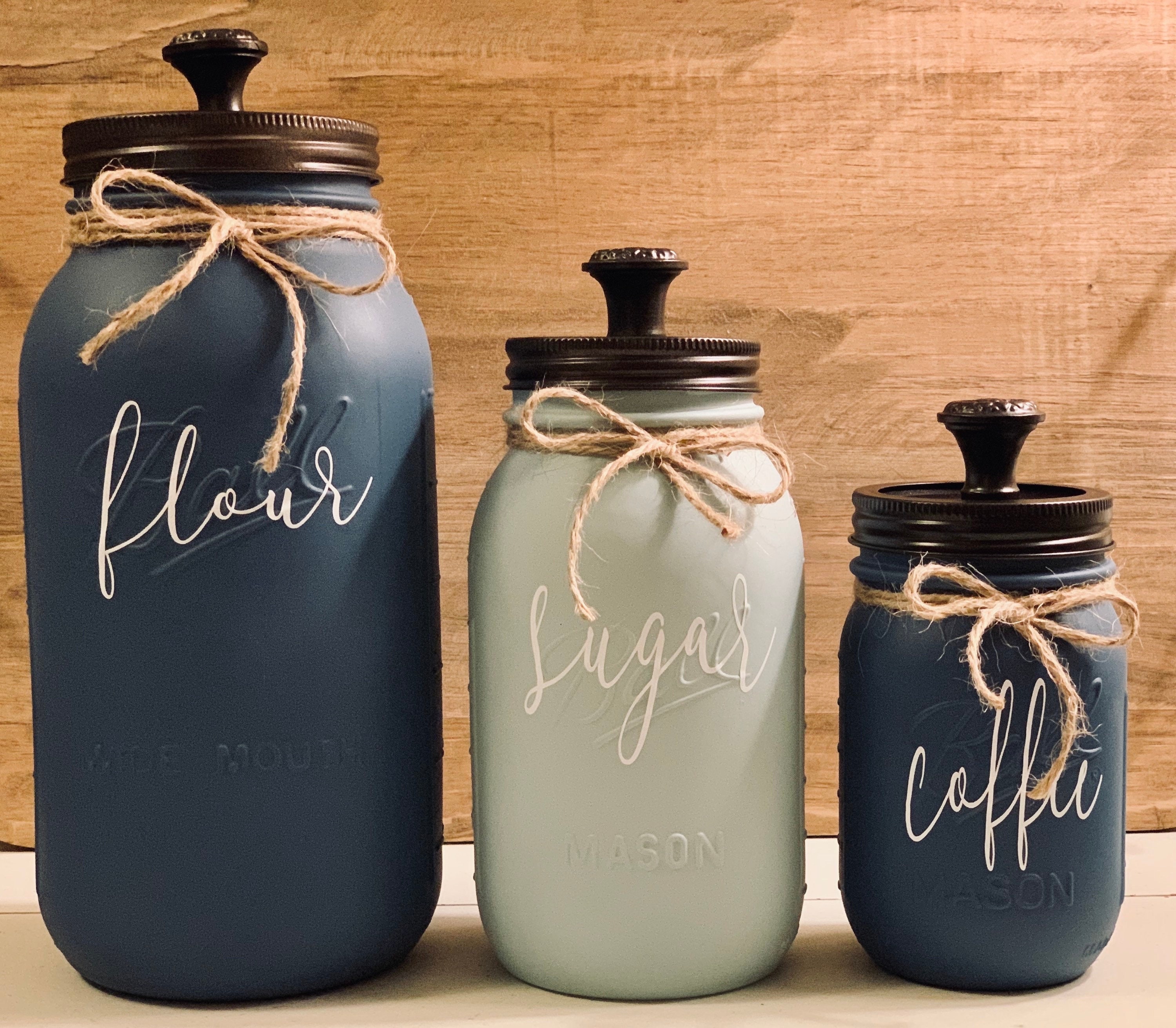 Mason Jar Canister Set - Etsy