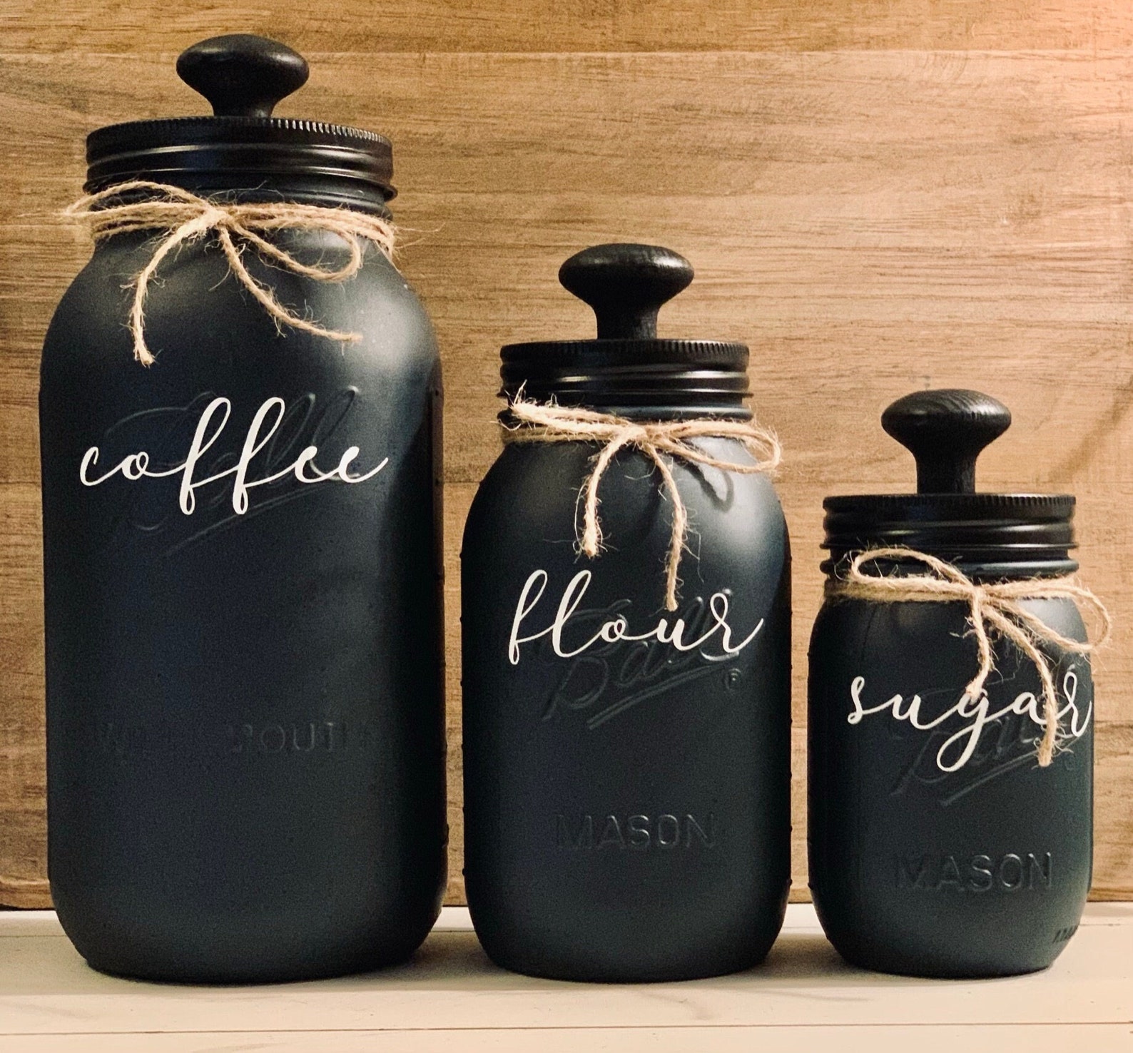 Mason Jar Canister Set - Etsy