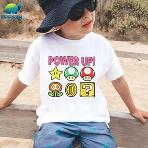 Super Mario Power Up Shirt Super Mario Mushroom Power up Shirt Birthday ...