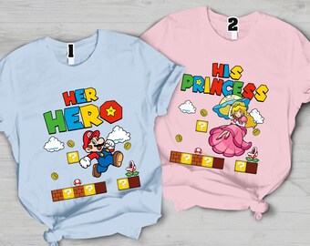 Super Mario and Princess Peach Shirt, Super Mario Nintentoworld Shirt ...
