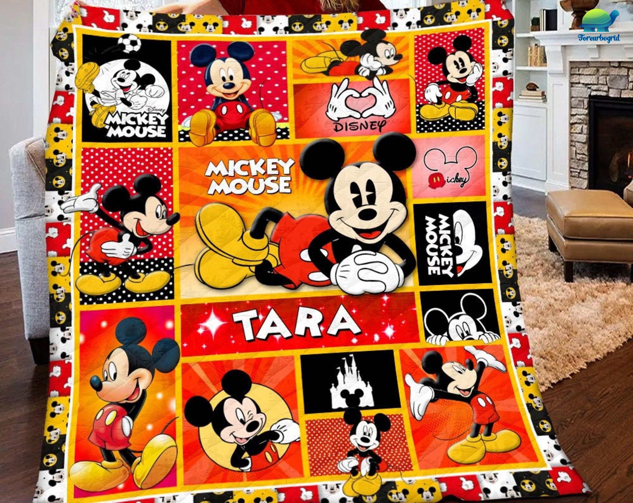 Personalized Mickey Mouse Fleece Blanket | Mickey Mouse Fleece Blanket ...