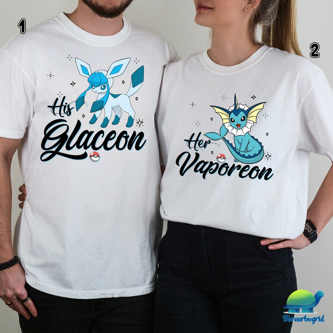 His Glaceon Valentine Shirt Glaceon and Vaporeon Couple Shirt PKM ...