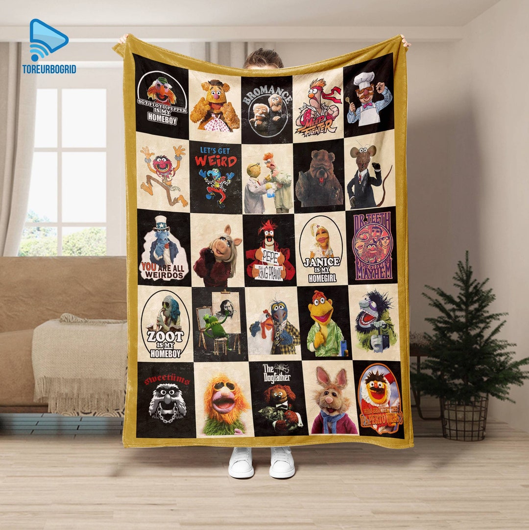 Muppets Movie Fleece Blanket, Muppet Show Characters Fleece Blanket ...