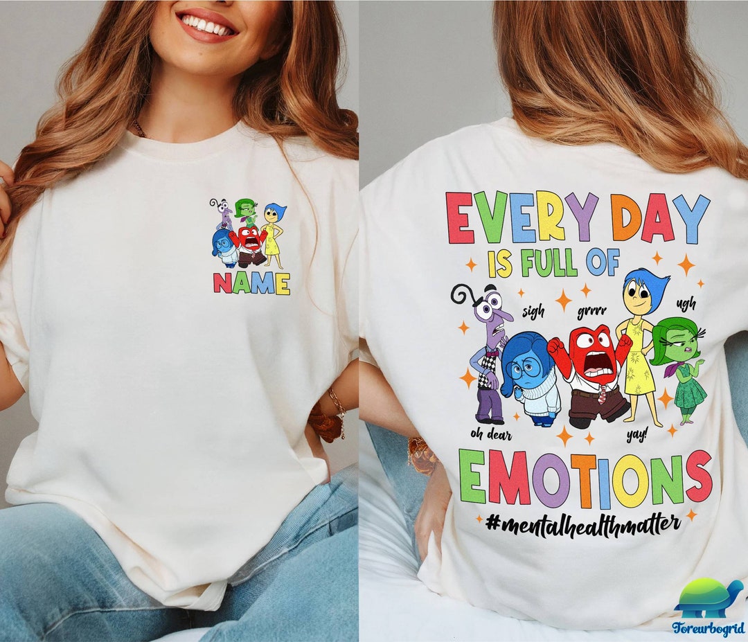 Custom Name Inside Out Shirt, Inside Out Emotions Shirt, Every Day is ...