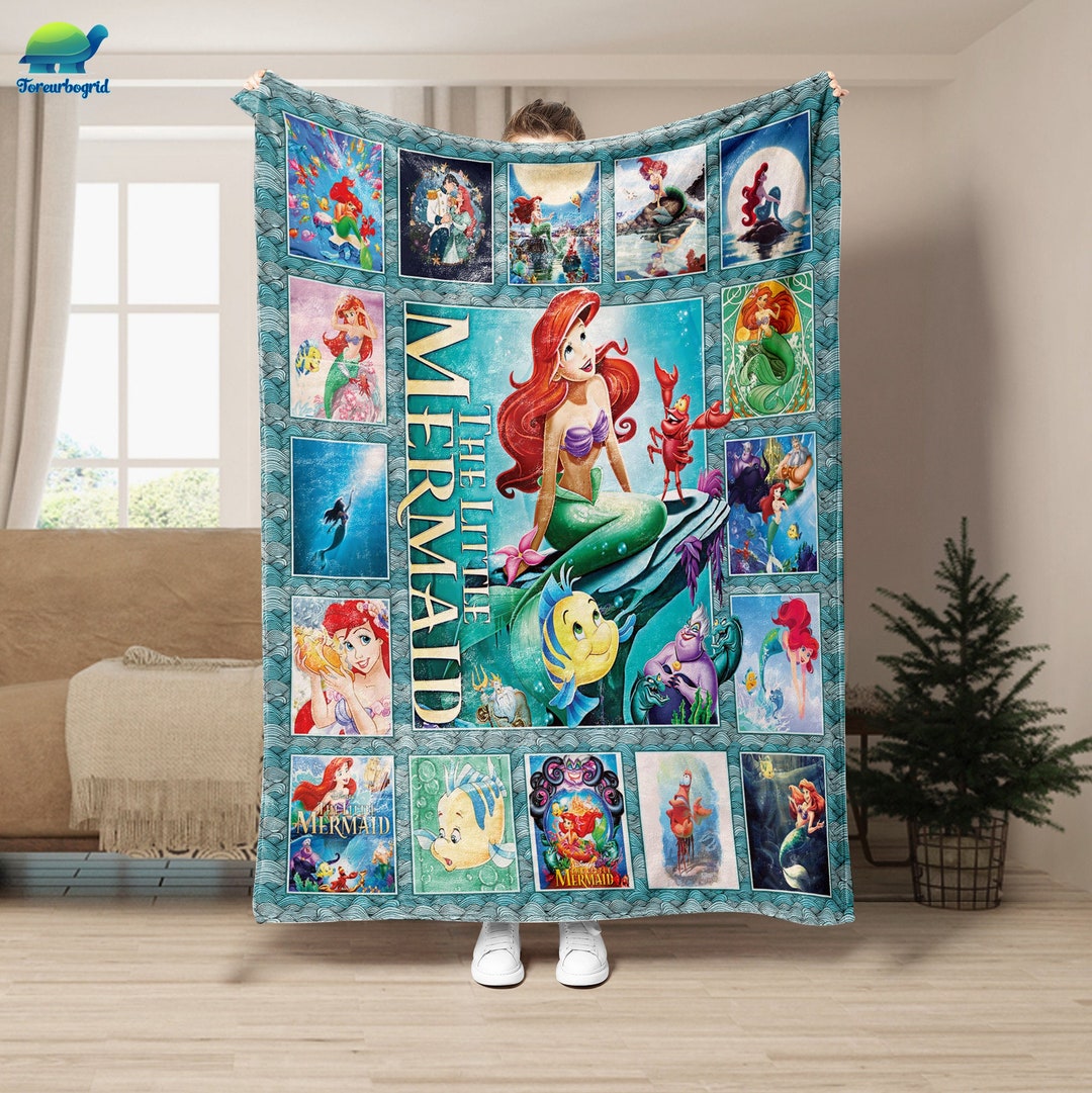 Magic Kingdom Princess Blanket Ariel Princess Blanket - Etsy