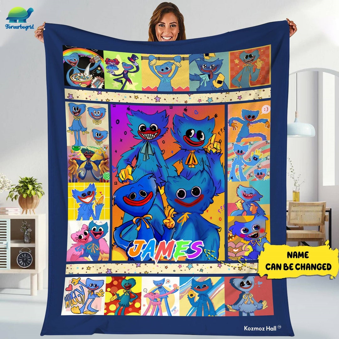 Personalized Poppy Playtime Fleece Blanket Poppy Playtime Blanket Gamer ...