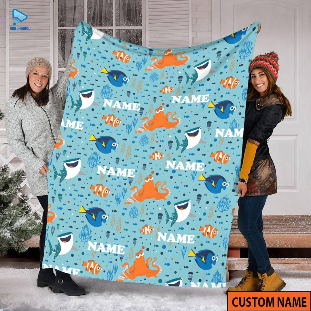 Personalized Finding Nemo Blanket, Dory Nemo Blanket, Mink Sherpa ...