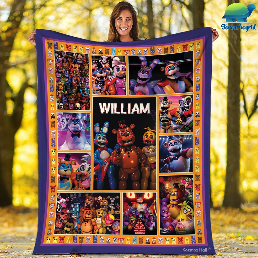 Personalized Five Nights at Freddy's Fleece Blanket Fnaf Blanket Fnaf ...