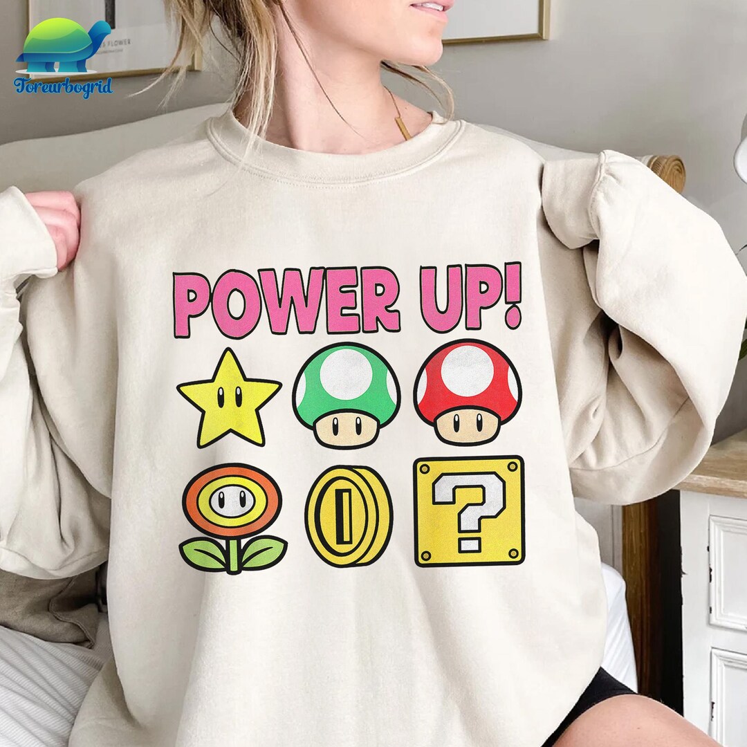 Super Mario Power Up Shirt Super Mario Mushroom Power up Shirt Birthday ...
