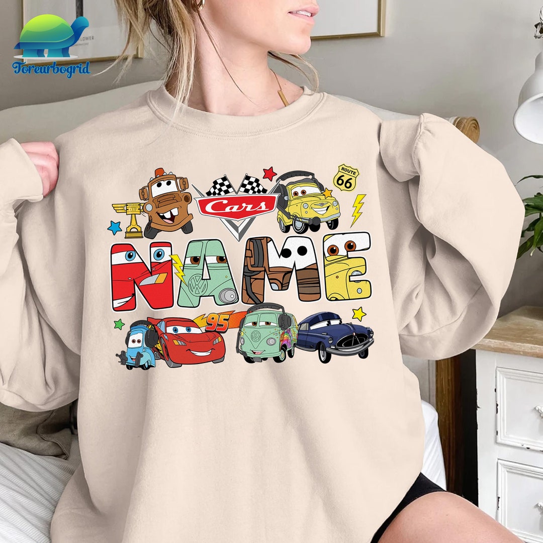 Custom Name Cars Themed Shirt, Disneyland Cars Lovers Tee, Personalized ...