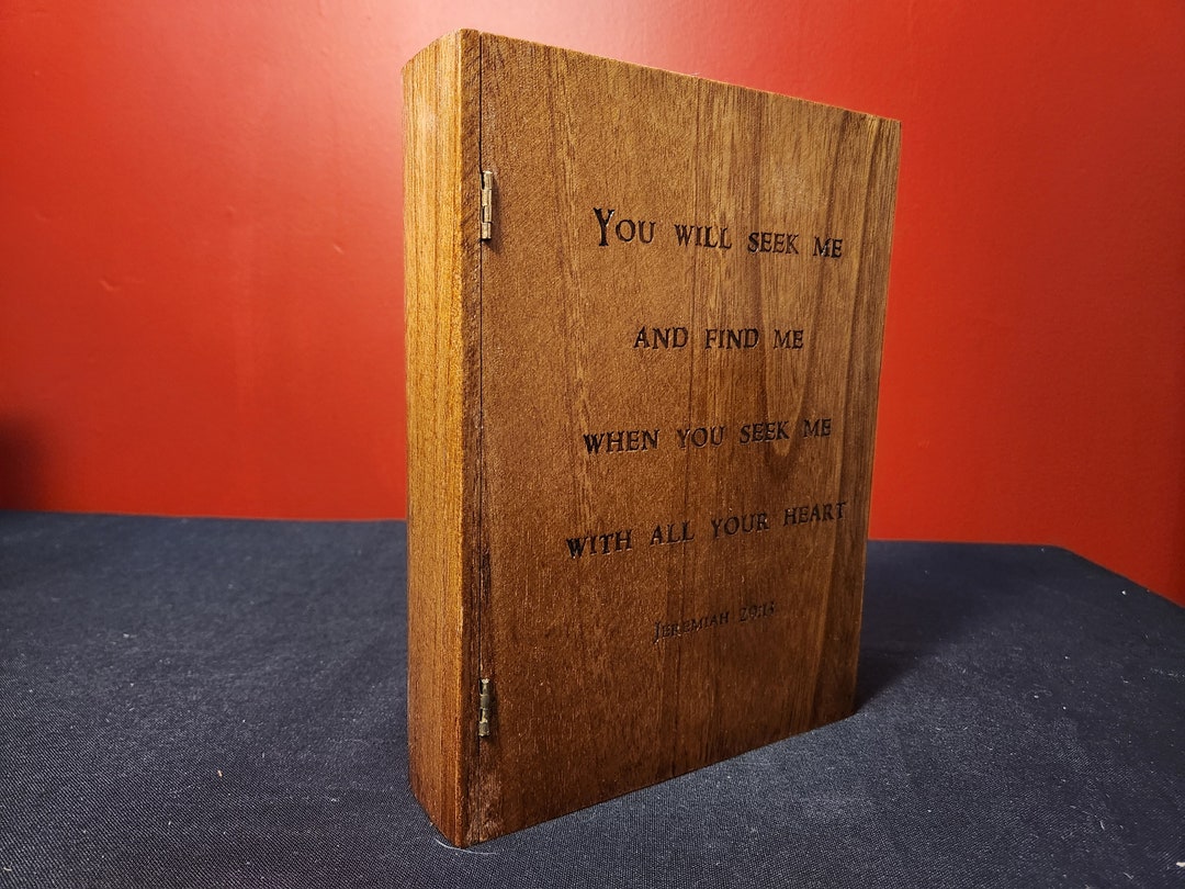 Christian Jeremiah 29:13 Wooden Book Box - Etsy