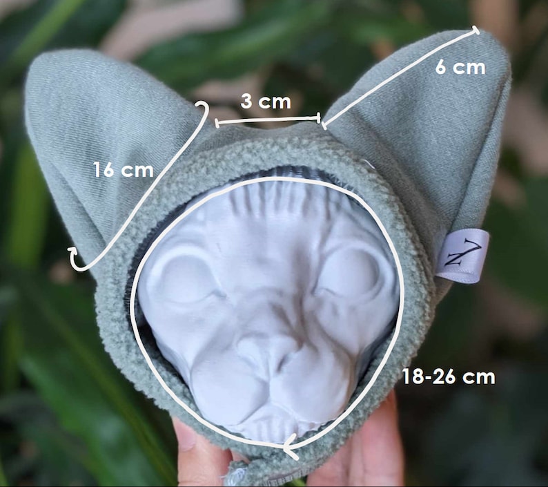 Winter Hat for Sphynx Cats - Hat - One Size Fits All Sphynxes and Small ...