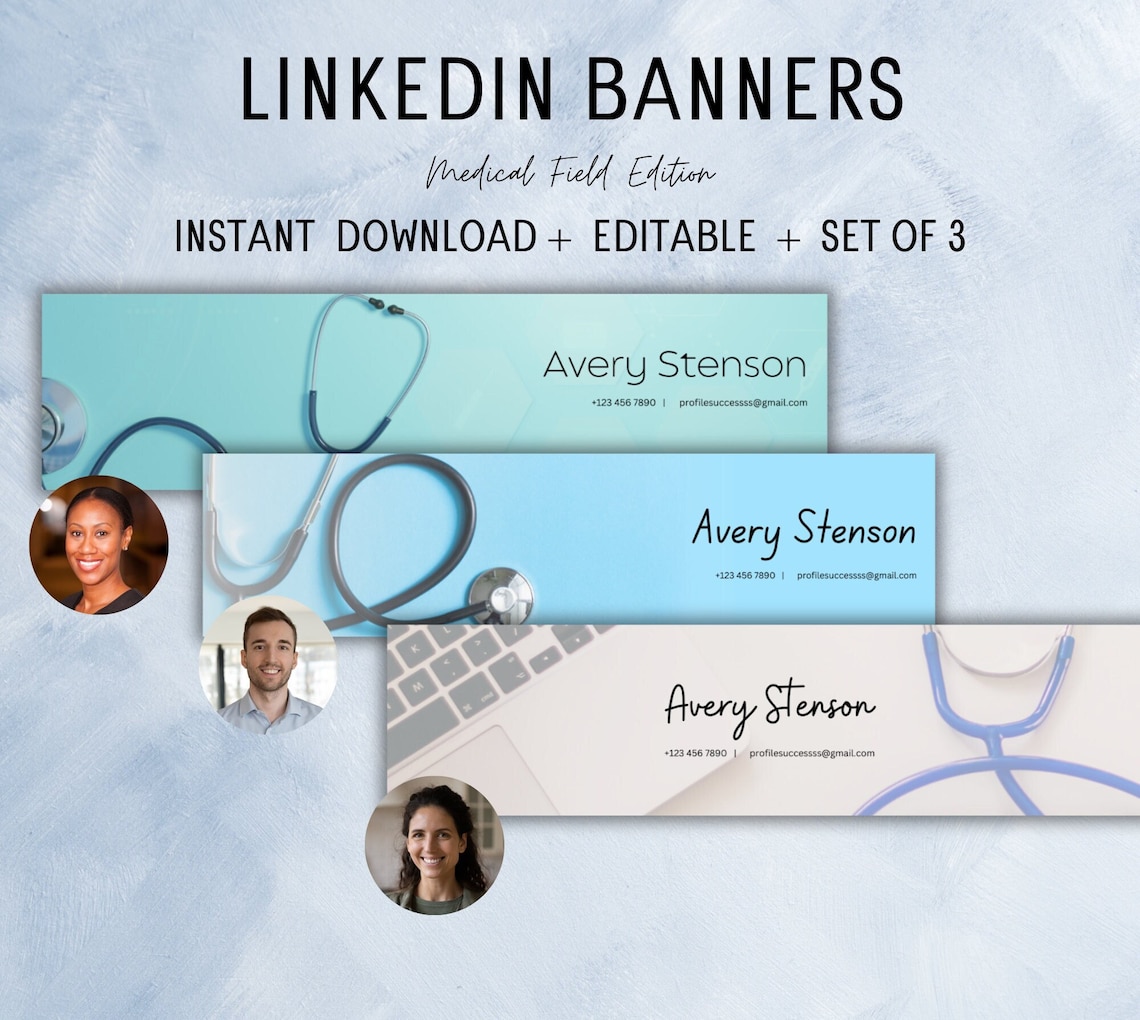 Medical Field Linkedin Banner | Healthcare Template (digital Download ...