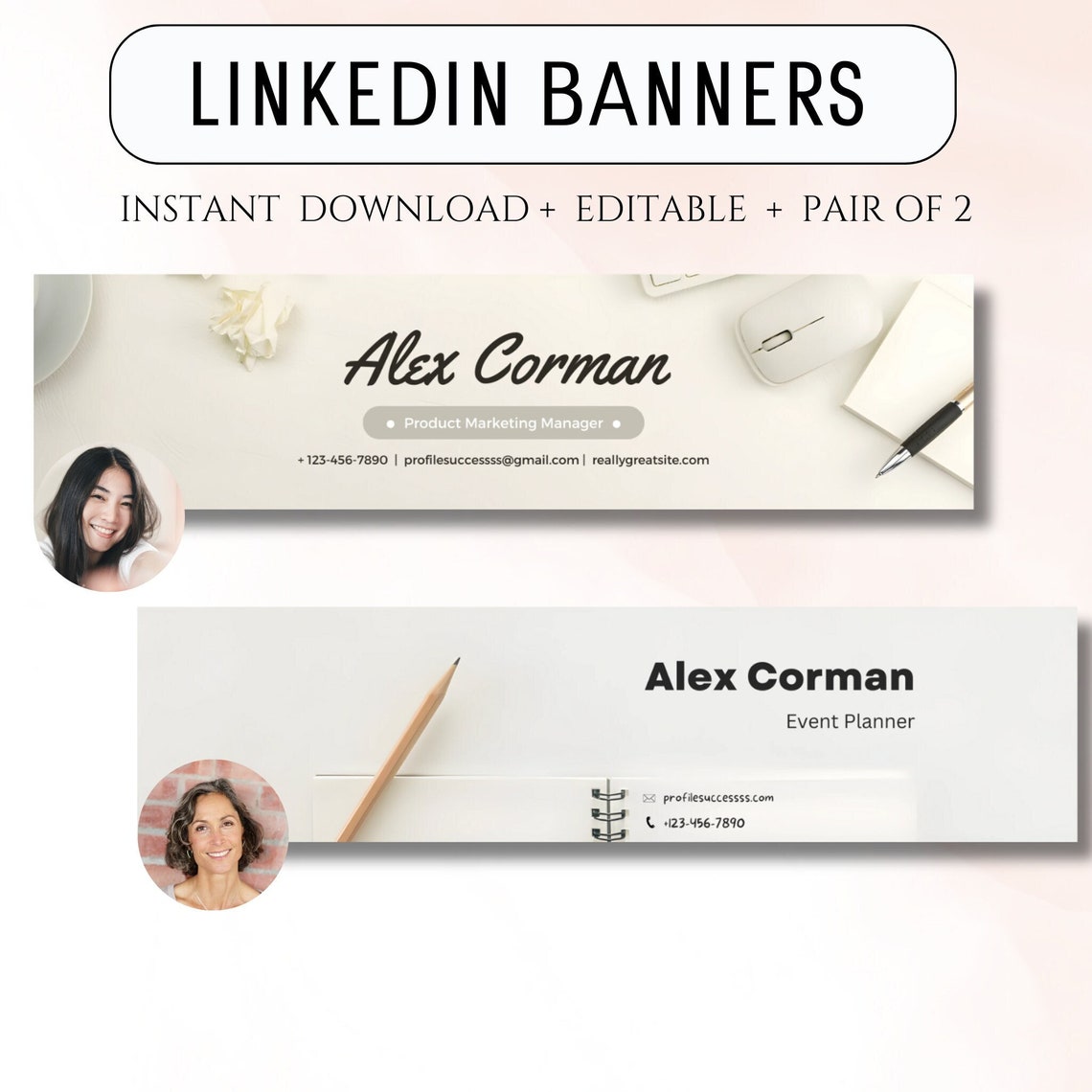 Linkedin Banner | Minimalist Background | Linkedin Banner Canva ...