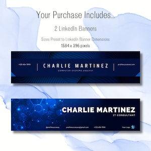 Tech Linkedin Banner Template | Editable Profile Background (PDF) - Etsy