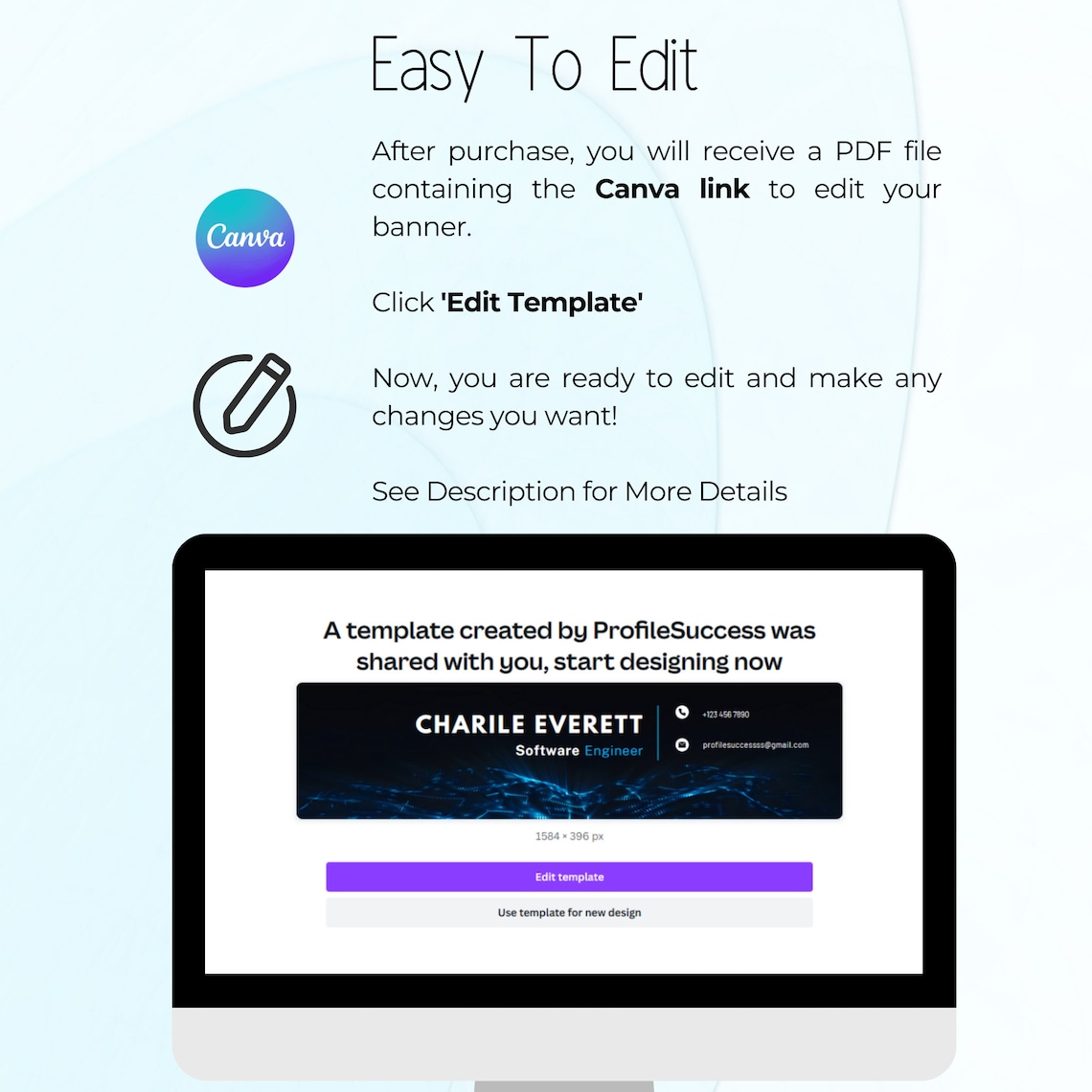 Tech Linkedin Banner | Professional Profile Template (PDF) - Etsy