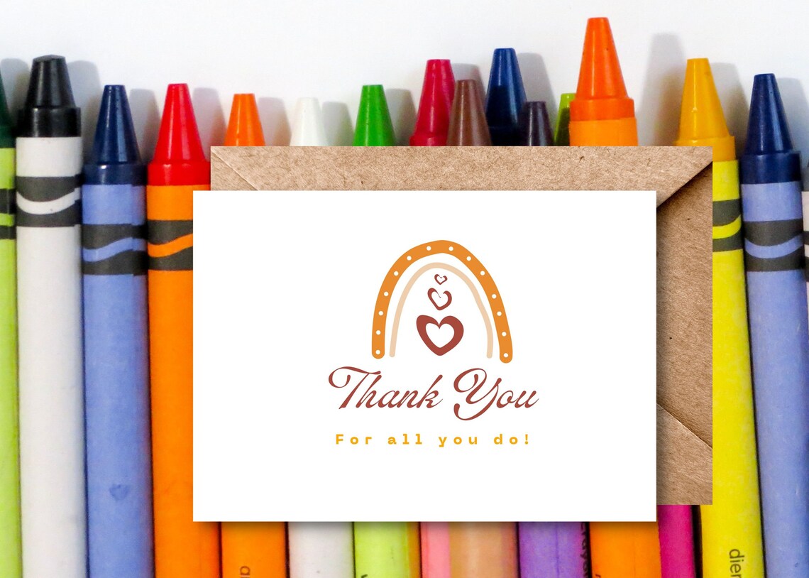 Thank You Card, Printable Thank You, Teacher Appreciation Printable ...