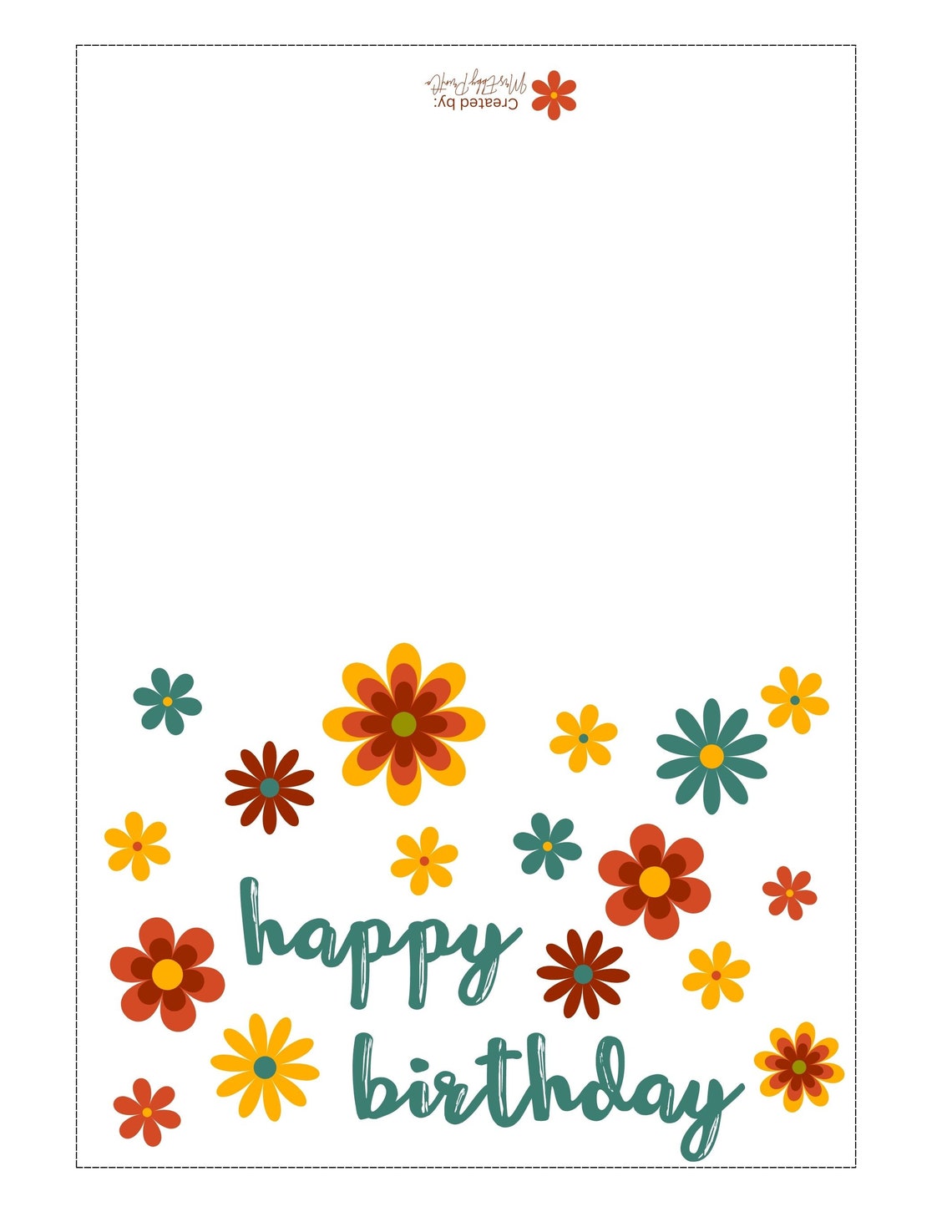 Printable Digital Birthday Card Happy Birthday Printable - Etsy