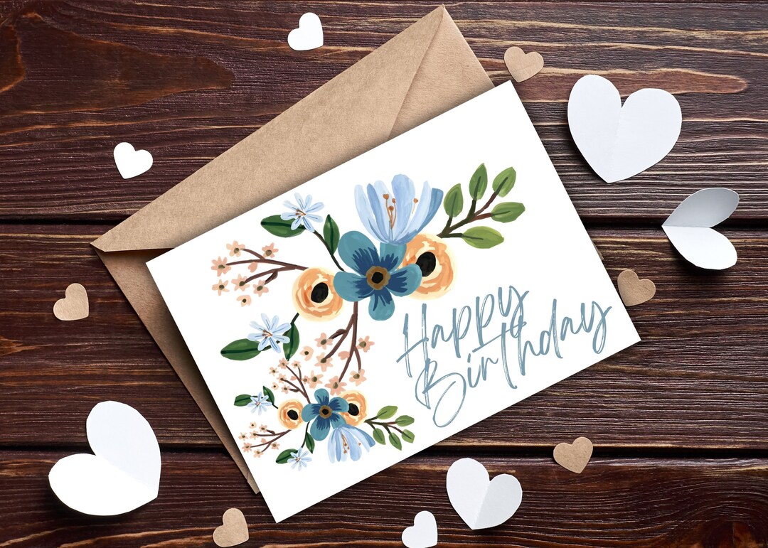 Print at Home Birthday Card | Happy Birthday | Printable Card | Digital ...