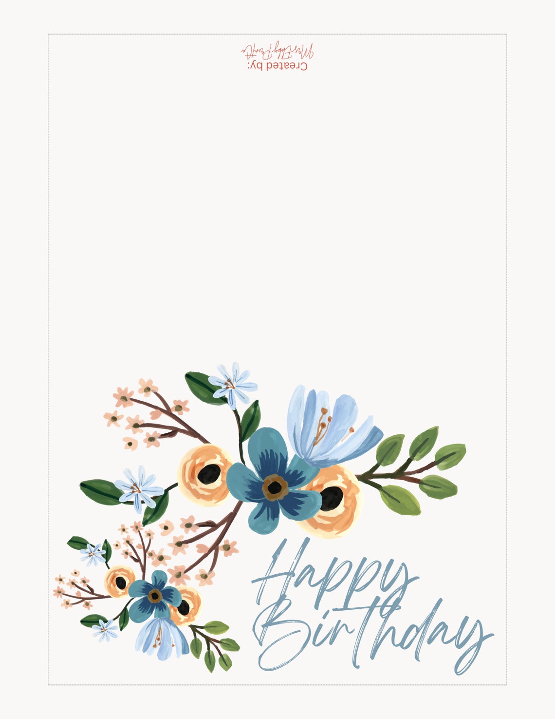 Print at Home Birthday Card Happy Birthday Printable Card - Etsy
