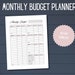 Monthly Budget Planner Printable Financial Journal Monthly Budget Sheet ...