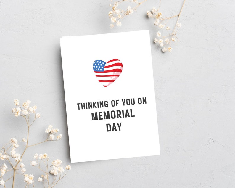 Printable Memorial Day Card Digital Download Thinking of You - Etsy