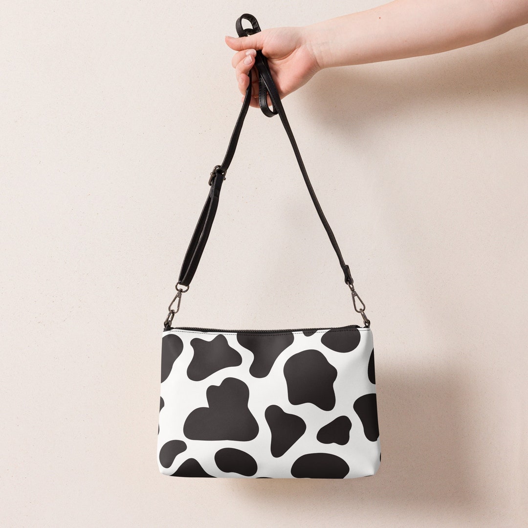 Cow Crossbody Bag for Women, Faux Leather Cow Print Handbag, Animal ...