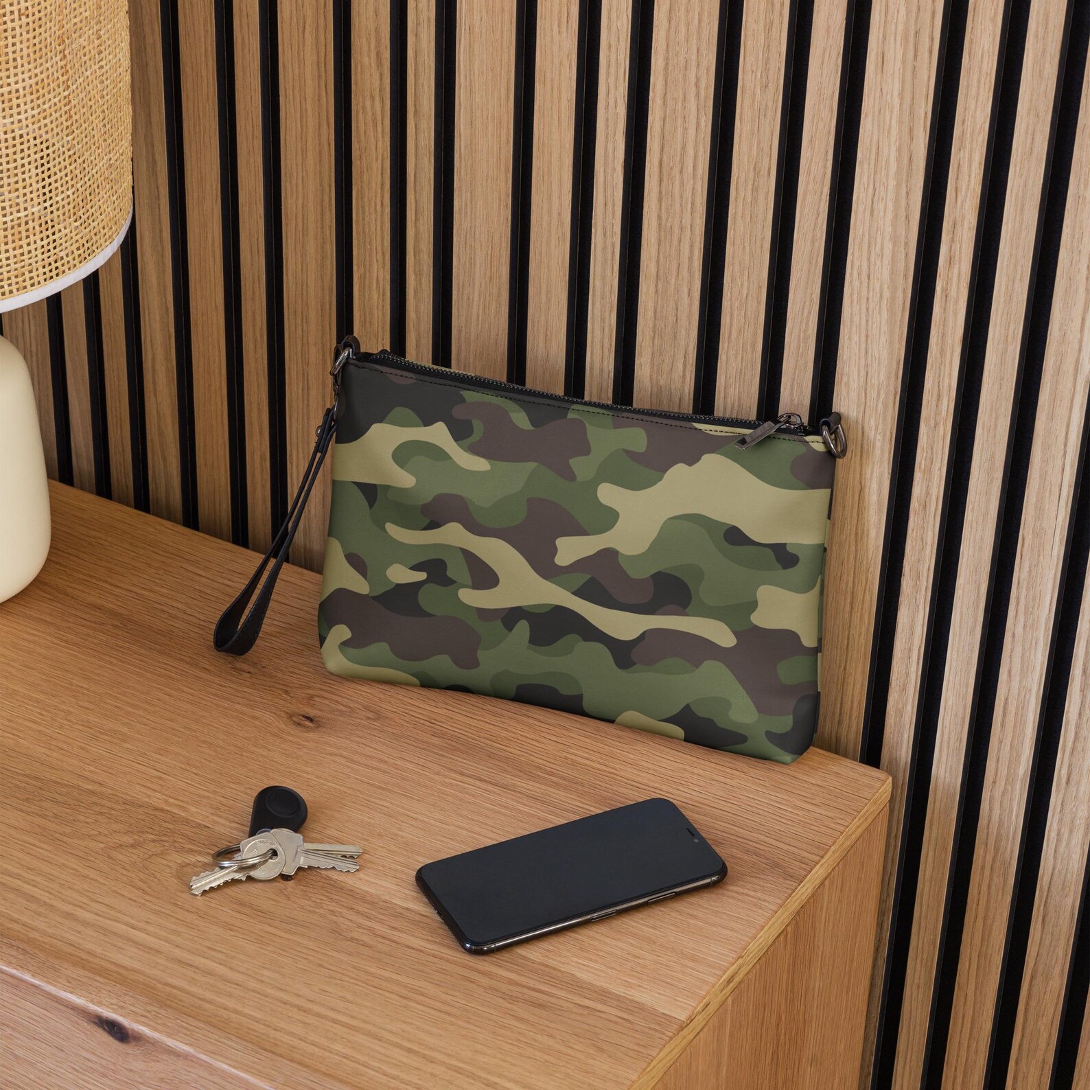 Green and Brown Camo Crossbody Bag for Women, Military Camo Handbag ...