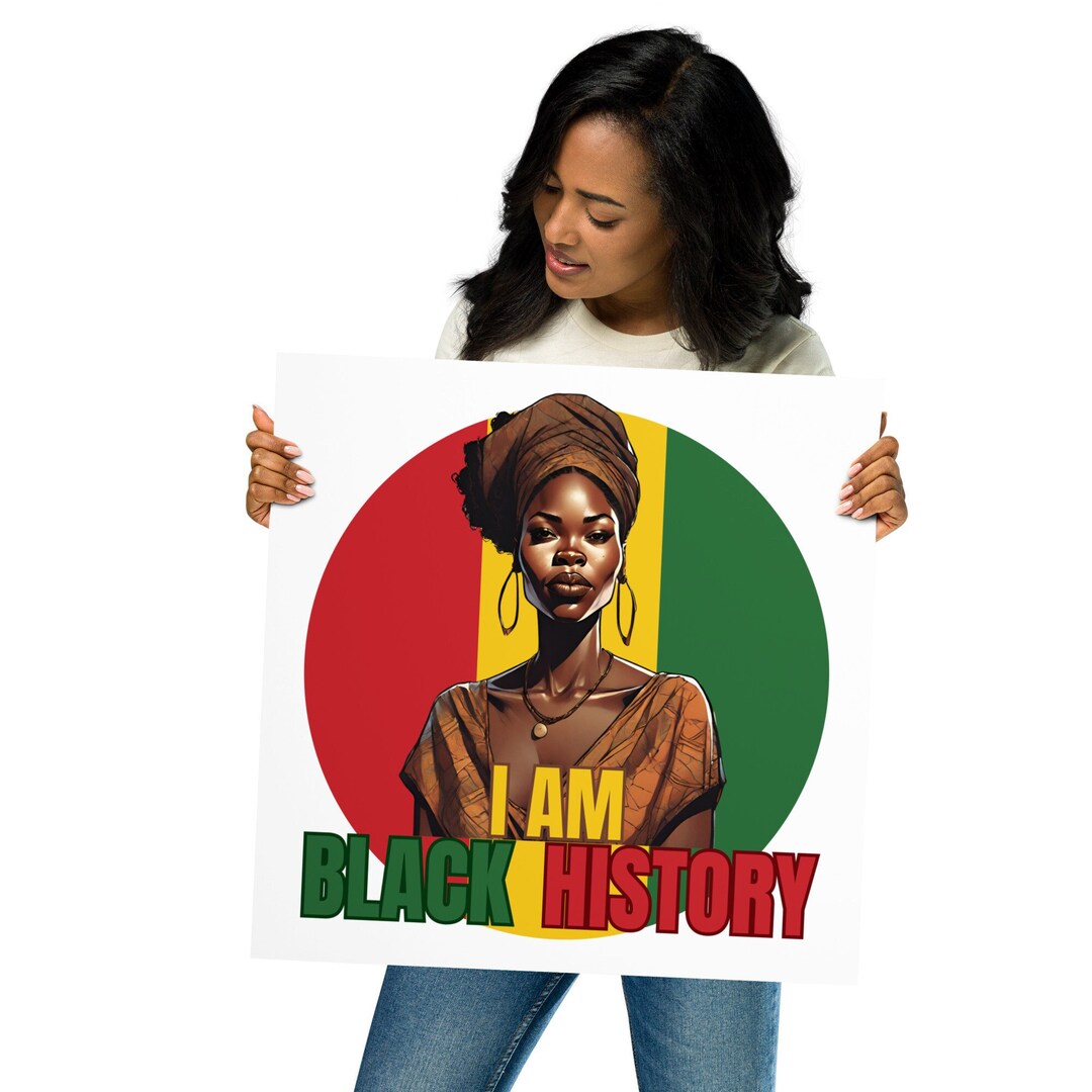 Black History Month Poster, I Am Black History African American ...