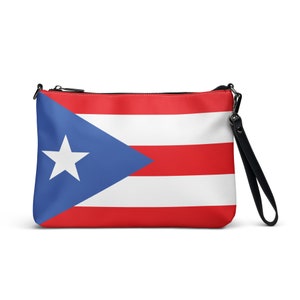 Puerto Rico Flag Crossbody Bag for Women, Puerto Rican Faux Leather ...