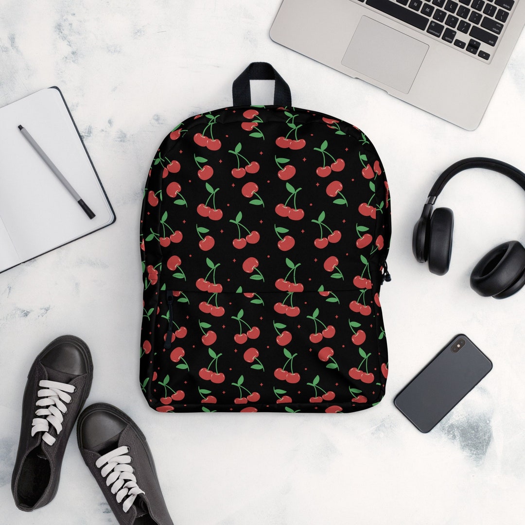 Cherries Backpack for Women, Custom Water Resistant Fruity Backpack for ...