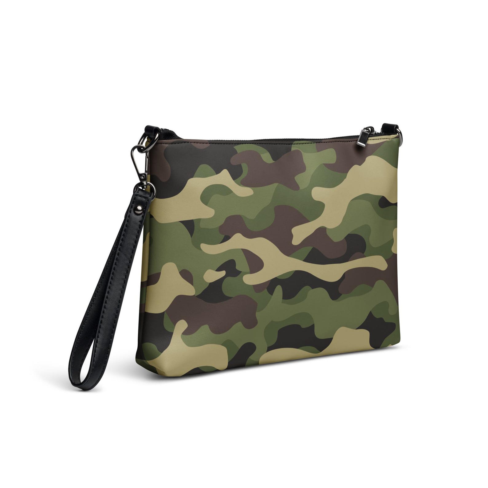 Green and Brown Camo Crossbody Bag for Women, Military Camo Handbag ...