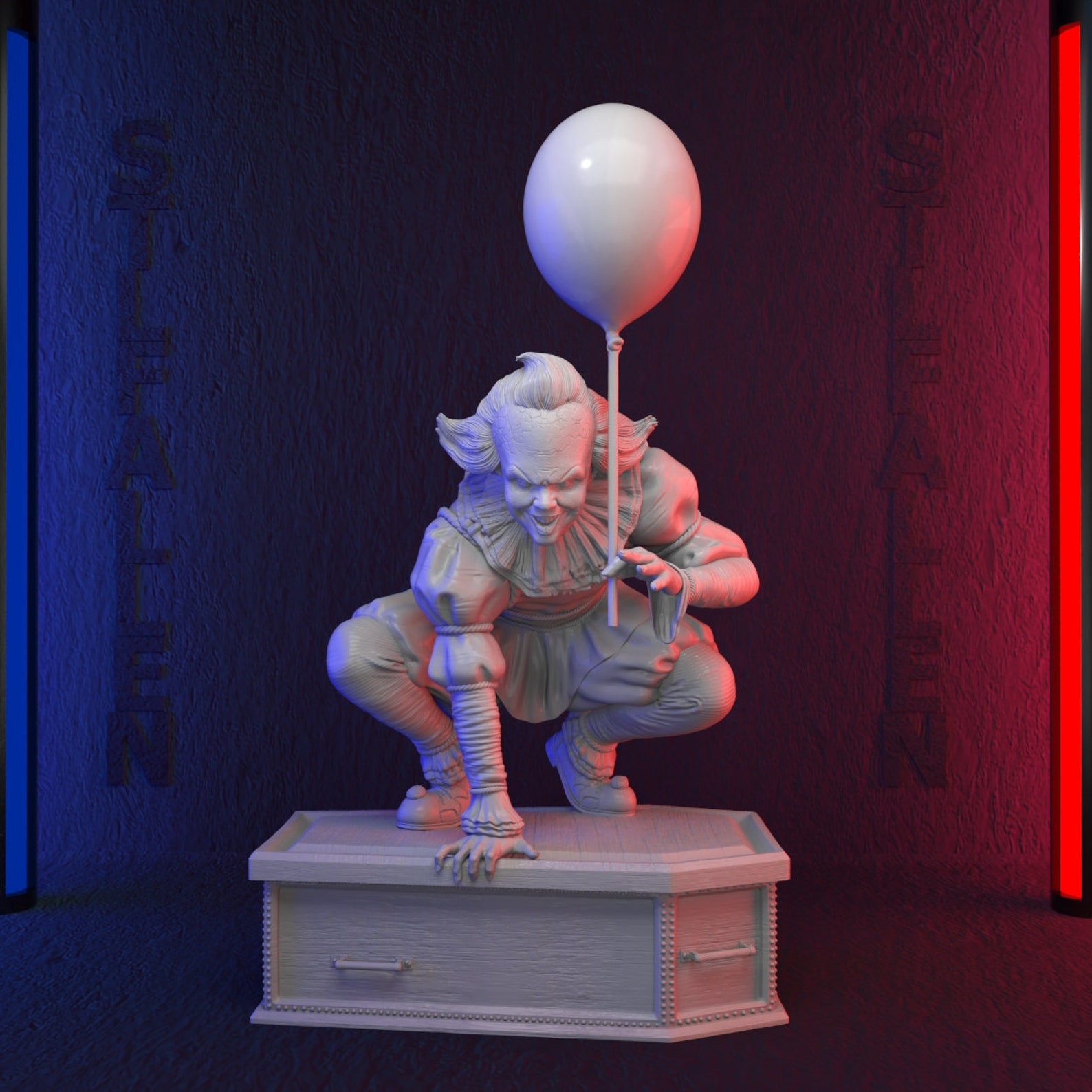 Pennywise 3D Printable STL File -instant Download - Fast and Easy ...