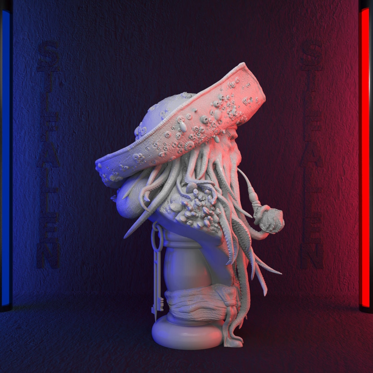 Davy Jones Bust 3D Printable STL File -instant Download - Fast and Easy ...