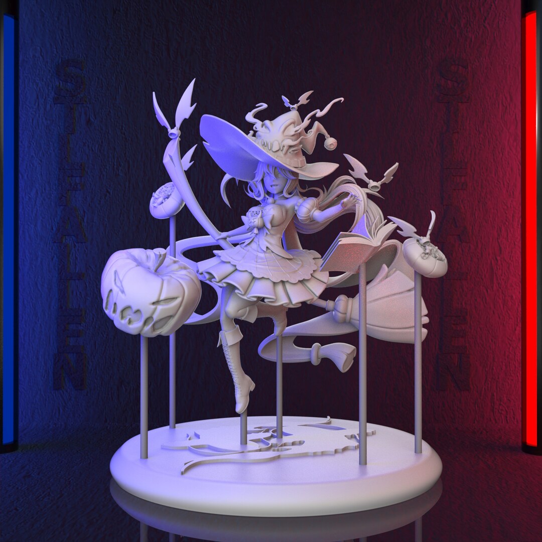 Little Witch Halloween 3D Printable STL File -instant Download - Fast ...