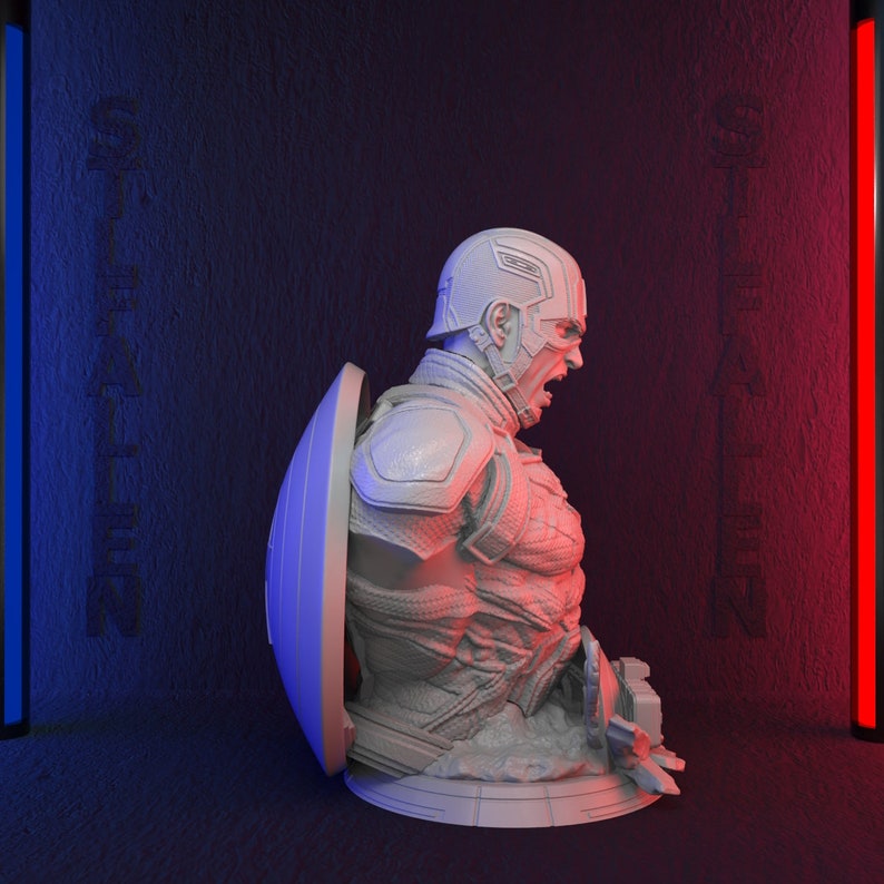 Captain Bust America 3D Printable STL File -instant Download - Fast and ...